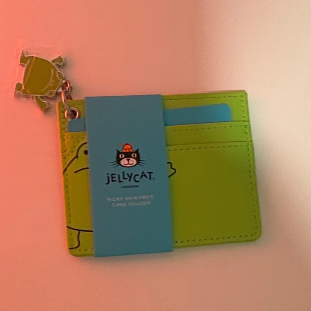 Jellycat | Other | Jellycat Lime Green Card Holder With Blue Strap And ...